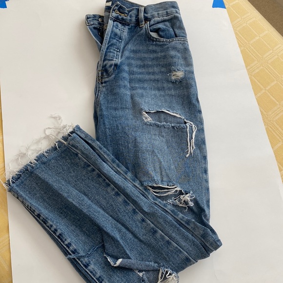 PacSun | Jeans | Pacsun 5 Button High Waisted Ripped Jeans Loose Fit ...